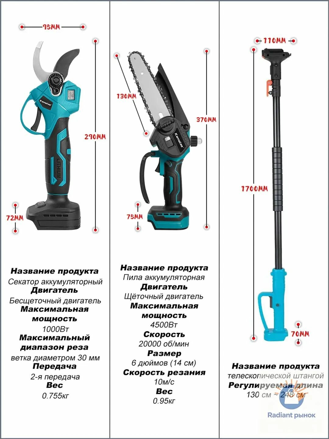 Kamolee Кусторез,32мм — фото 1