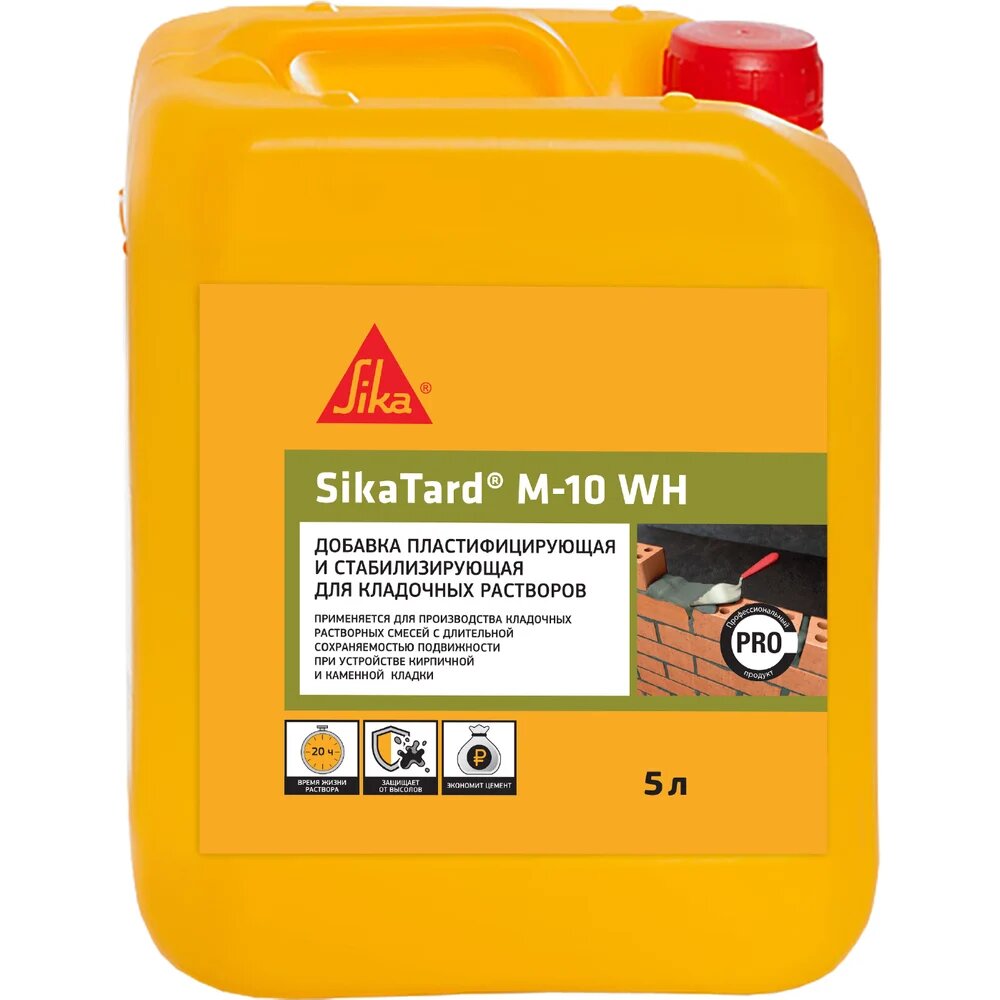 Комплексная добавка для кладочных растворов SIKA Tard M-10 WH Канистра 5л. 670396