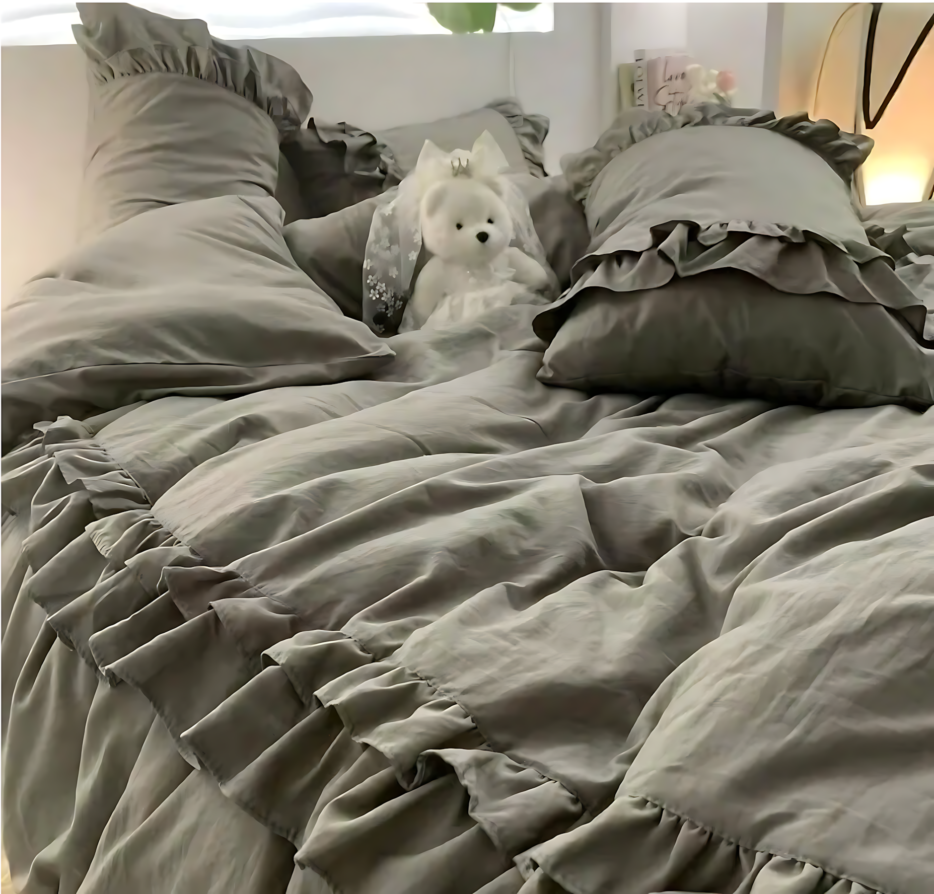 Комплект постельного белья, Вареный хлопок, Евро 200*230 , grey