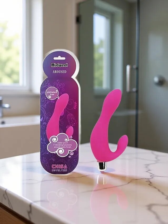 Вибромассажёр Chisa-Novelties "Aroused", силикон, 7 режимов вибрации, розовая, 12 см