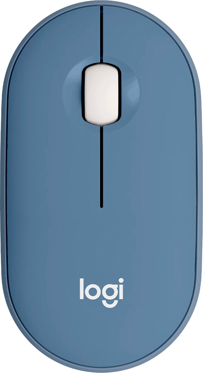 Беспроводная мышь Logitech M350 Pebble синий