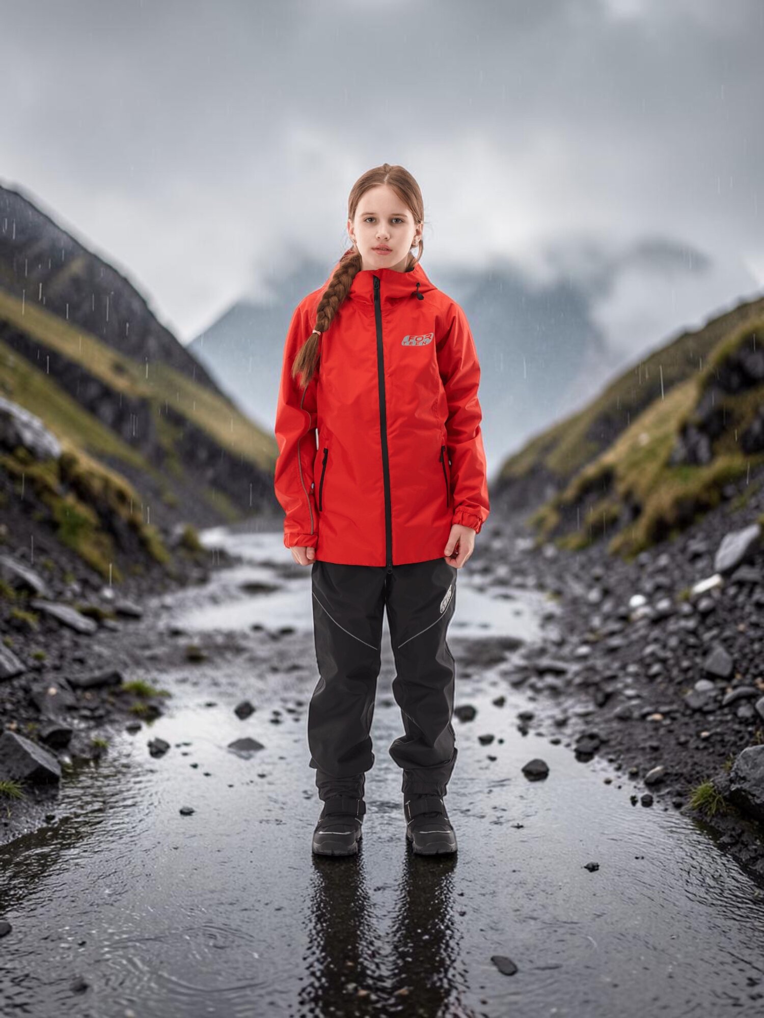 Комплект верхней одежды Комплект дождевой Dragonfly EVO FOR TEEN RED