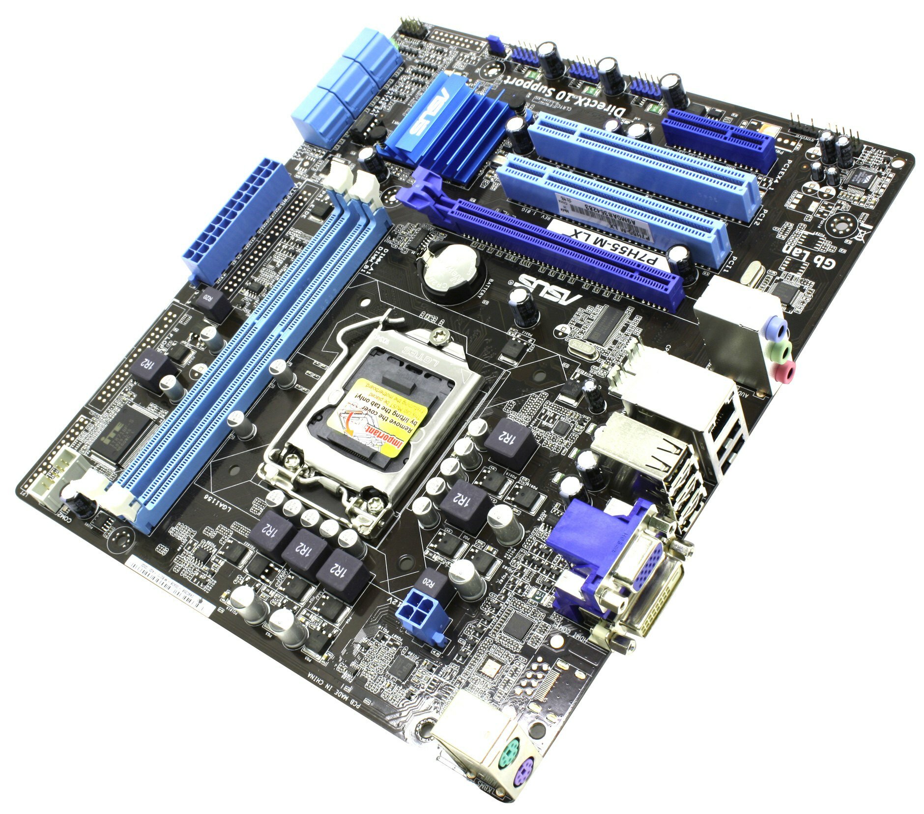 Материнская плата ASUS P7H55-M LX (OEM) LGA1156 PCI-E+Dsub DVI+GbLAN SATA MicroATX 2DDR3