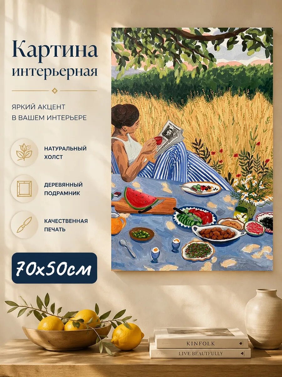 Картина большая на кухню интерьерная
