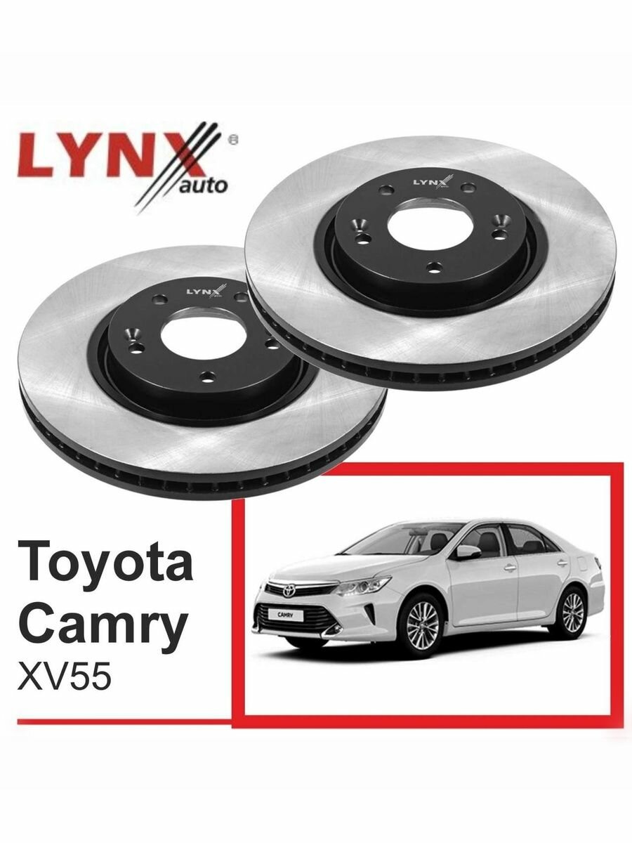 Комплект передних тормозных дисков LYNXauto 1169 (2 шт) для Toyota Camry (2014>) XV55