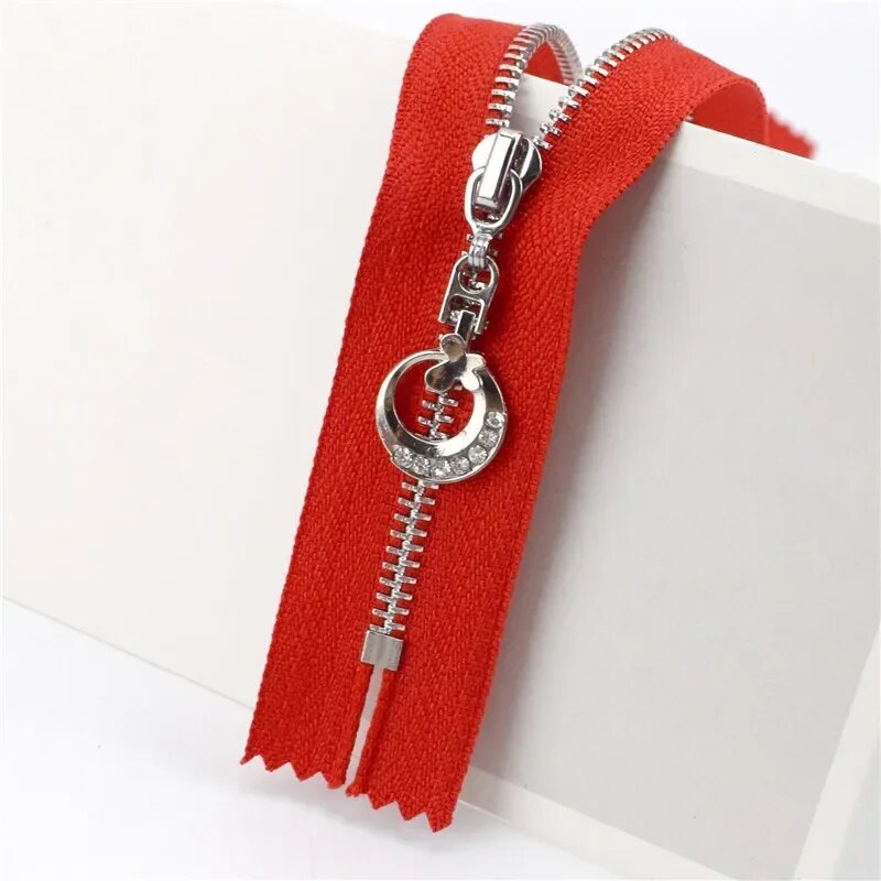 Металлические молнии Meetee 3 шт, 15/18/20/25/30 см RedSilver, 30cm