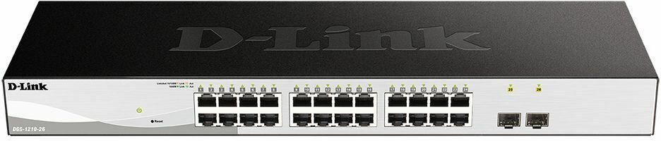 Коммутатор D-Link DGS-1210-26/F настраиваемый, 24x10/100/1000BASE-T