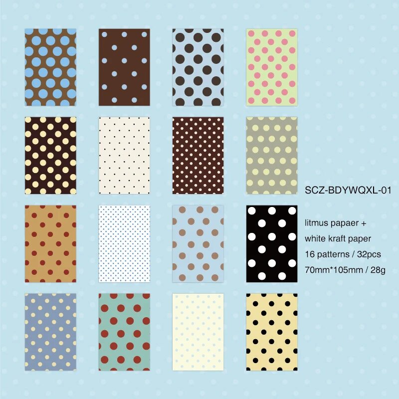 Бумага для скрапбукинга JIANWU Polka Dot Waltz Series SCZ-BDYWQXL-01