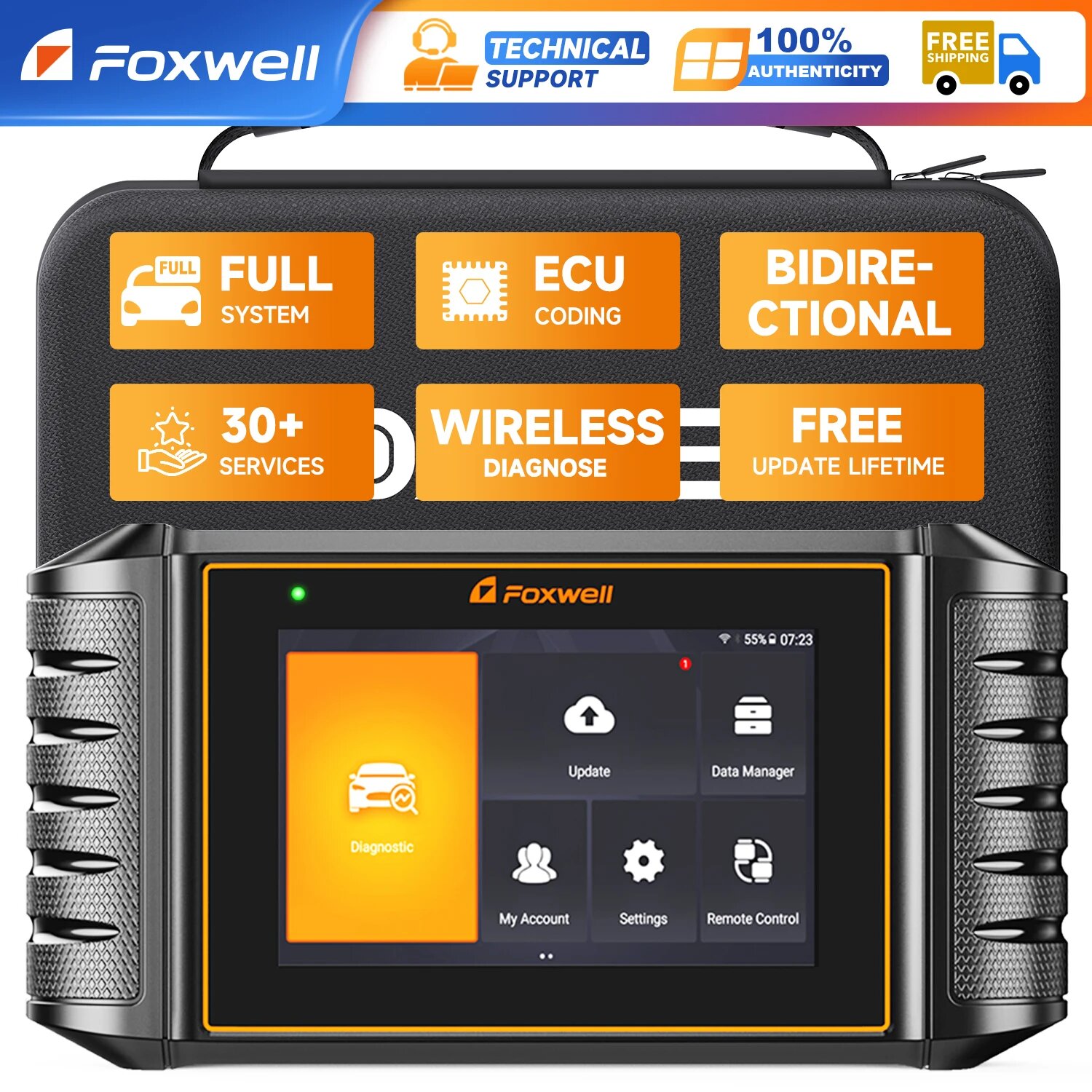 Диагностический сканер FOXWELL NT710 для GM Chevrolet Buick: полная диагностика систем, все функции сброса, двунаправленный сканирование