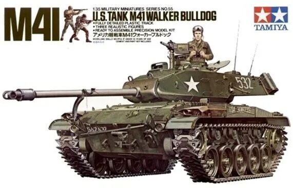 Tamiya 35055 1/35 SАмериканский M41 Walker Bulldog сборная модель танка