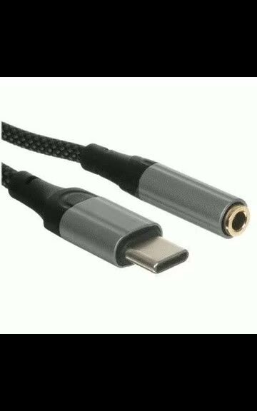 Кабель USB Type-C - jack 3.5 мм черный — фото 1