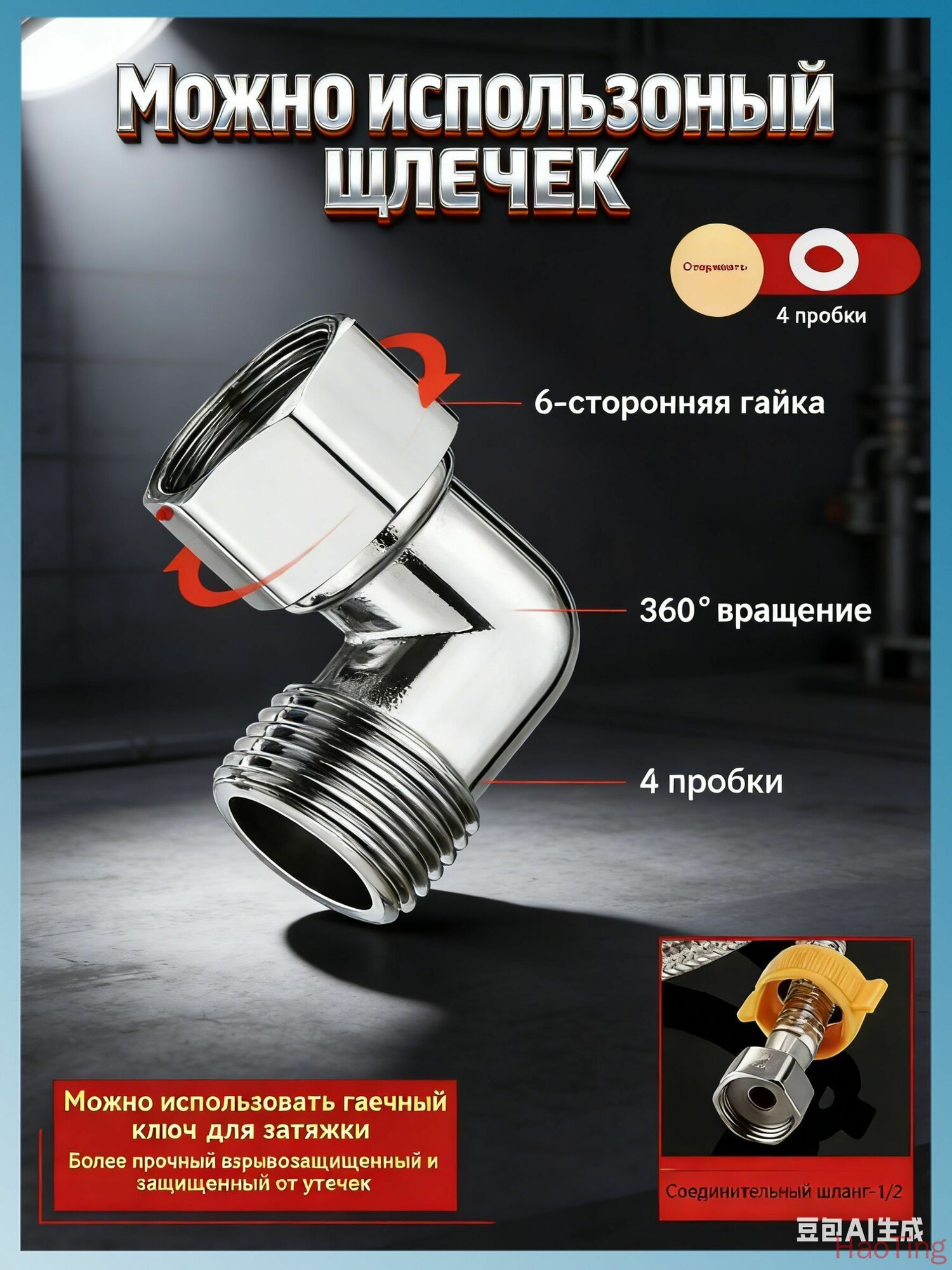 Уголок для газового шланга и варочной панели. Переходник для впускной трубы стиральной машины