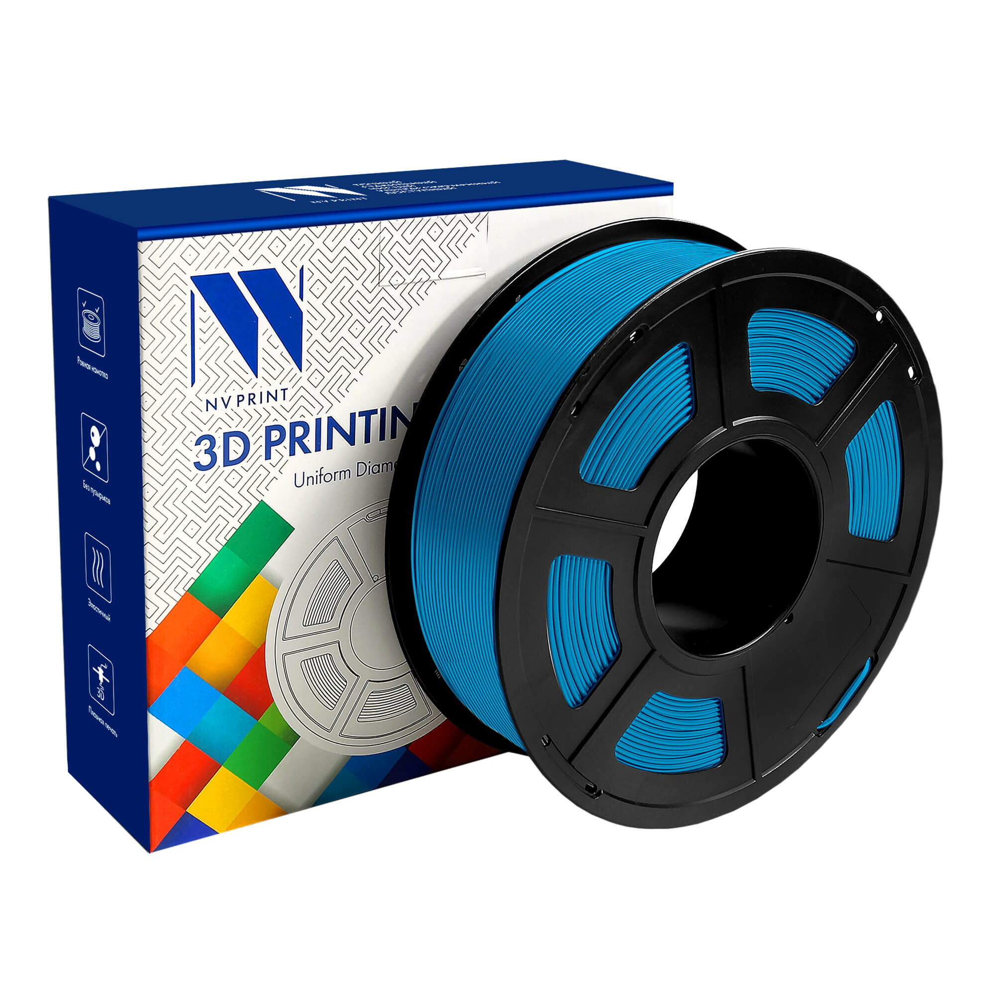 Филамент NV Print PCL (поликапролактон) синий для 3D печати диаметр 1.75мм  масса 1 кг