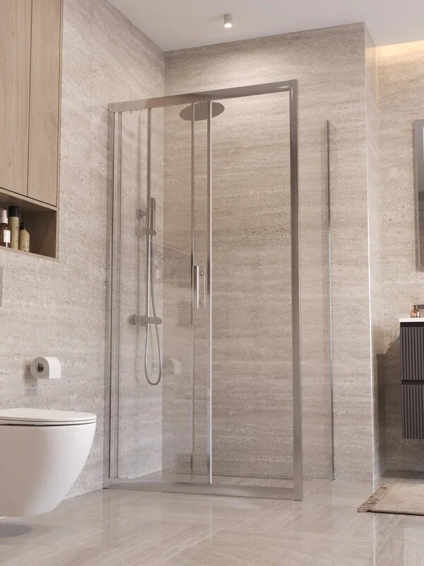 Душевой уголок BelBagno Формат (Uno) 195-AH-1-110/90-C-Cr профиль хром, стекло прозрачное UNO-195-AH-1-110/90-C-Cr