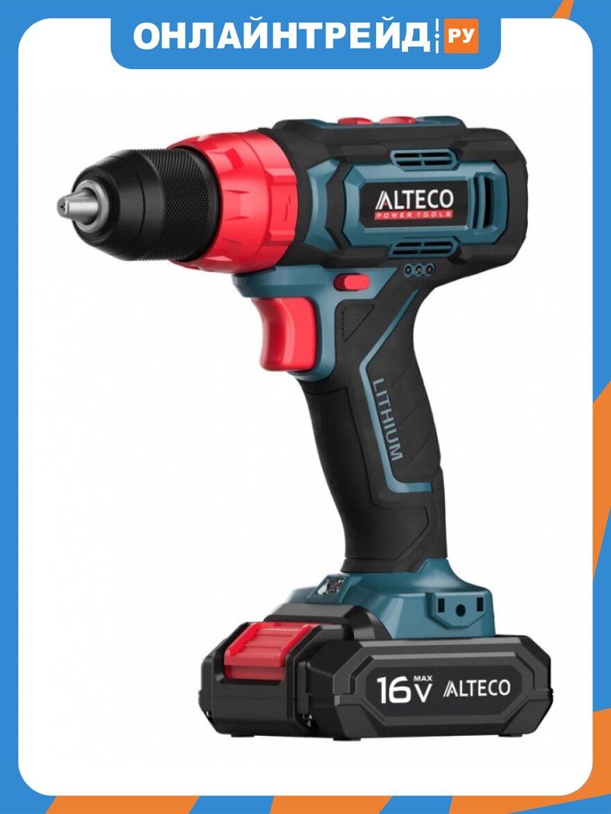 Аккумуляторная ударная дрель шуруповёрт Alteco CID 16-28