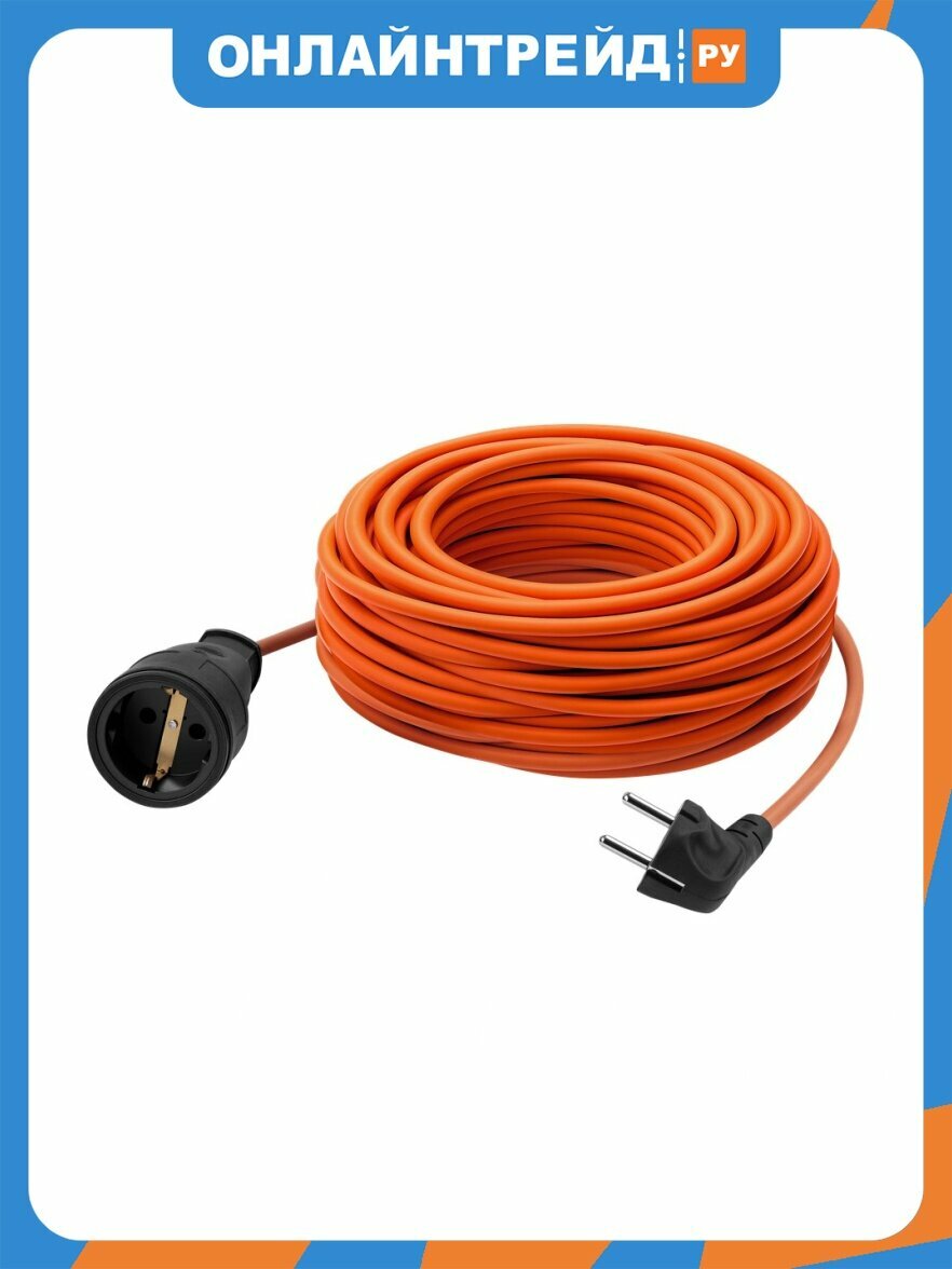 Силовой удлинитель Defender Ext2G-01-30 6А, 30м, без заземления (99852)