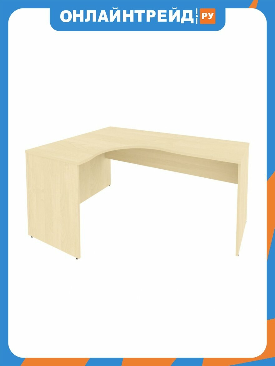 Стол письменный Riva CHAIR криволинейный левый А. СА-4 (L) Клён 1600х1200х750