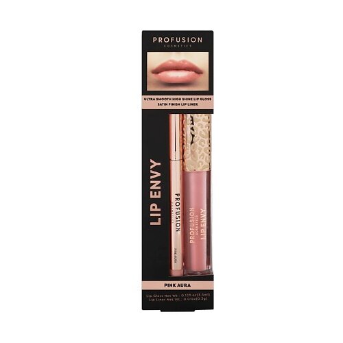 PROFUSION Набор для губ Lip Envy Pink Aura, Блеск 3,5мл + Карандаш 0,3г Блеск 3,5мл + Карандаш