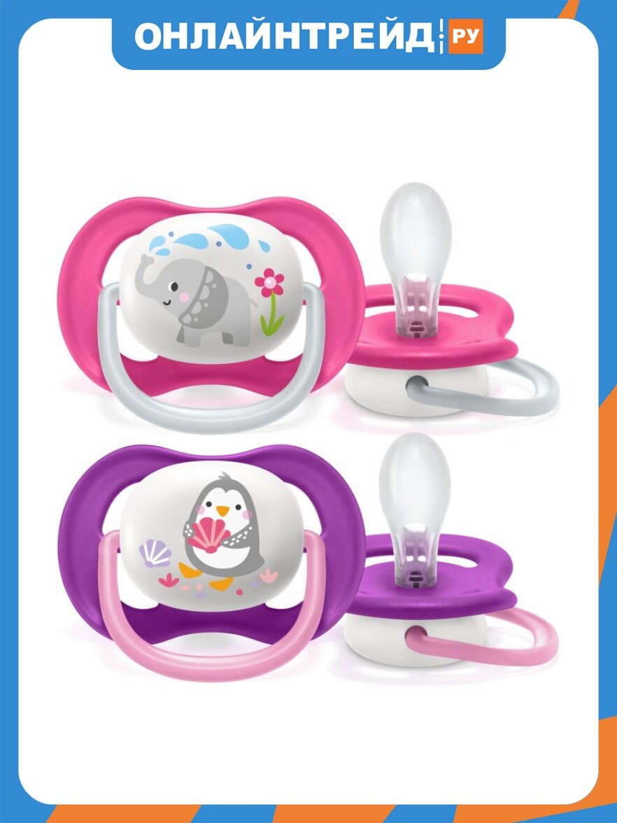 Пустышка Philips Avent ultra air SCF080/08 6+ мес 2 шт