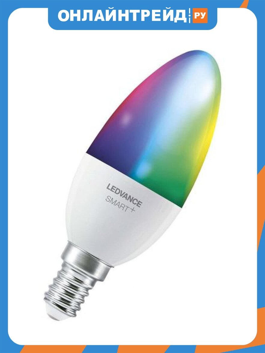 Светодиодная лампа Ledvance-osram WiFi Candle Multicolour 40 5 W/RGBW 470Lm E14 d38*107 (3шт в упаковке)
