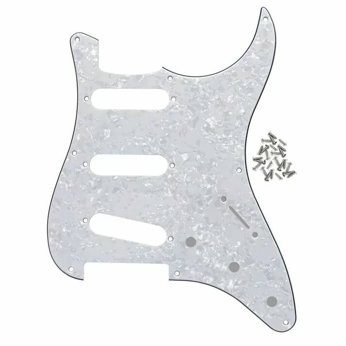 Панель для гитарной деки FLEOR M00646-8 White Pearl