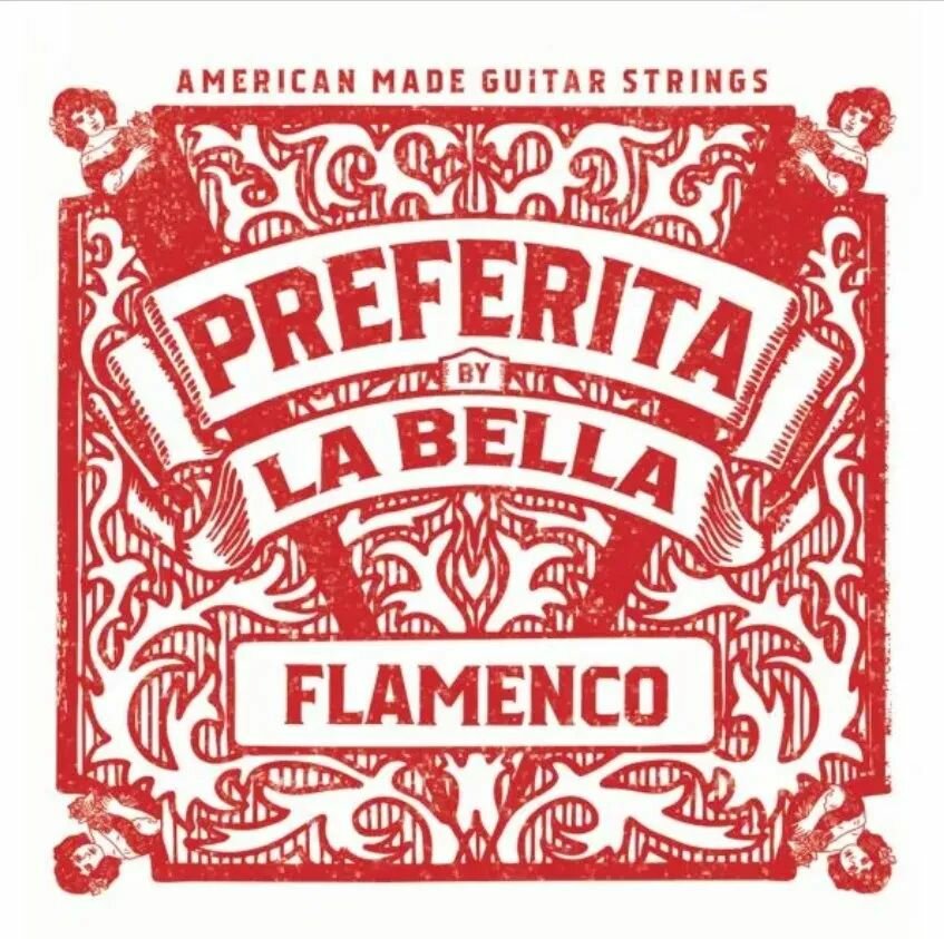 Струны для классической гитары La Bella 1P-F Preferita Flamenco красный нейлон (набор)