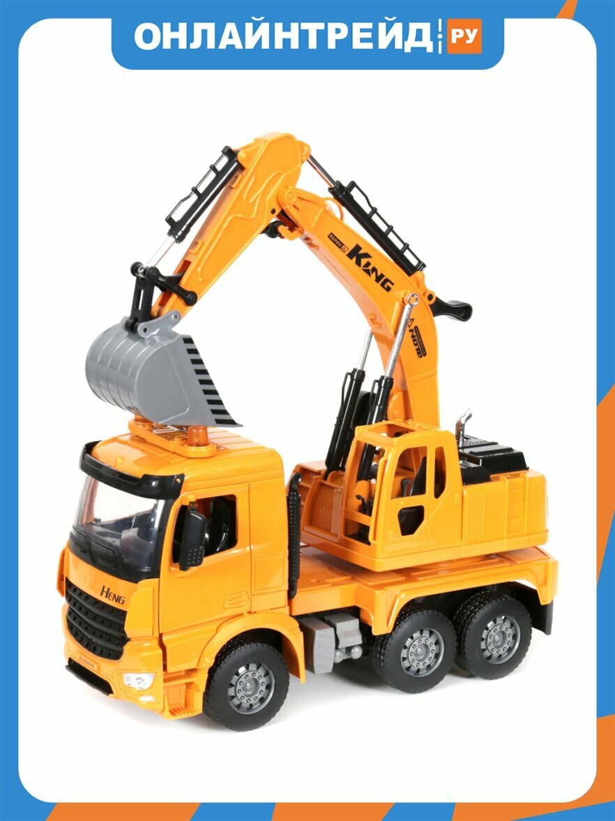 Машина инерционная Oubaoloon H998-34 Автоэкскаватор свет и звук