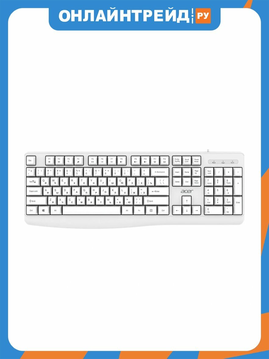 Клавиатура Acer OKW301 белый (ZL. KBDCC.01B)