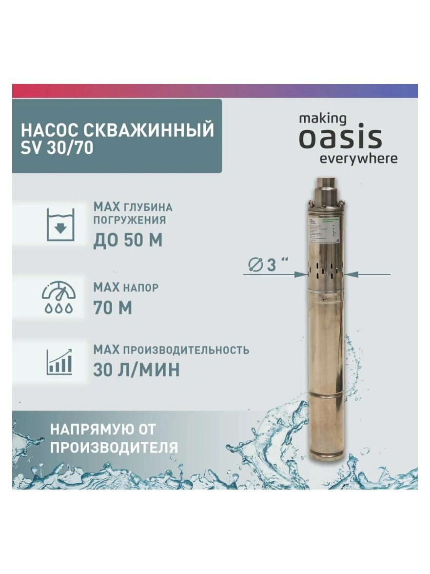 Насос скважинный винтовой Oasis SV-30/70