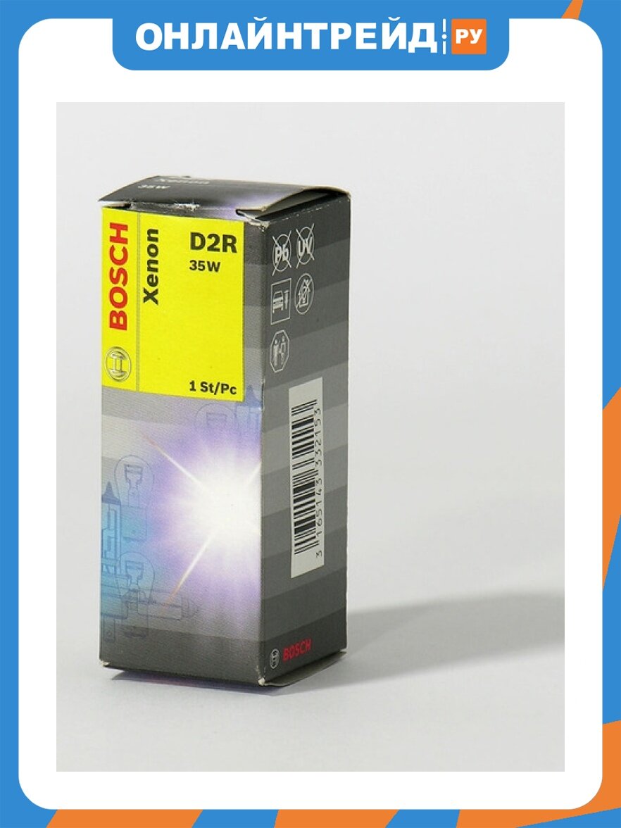 Лампа ксеноновая Bosch D2R 35W (P32d-3) 4300K, 1шт 1987302903
