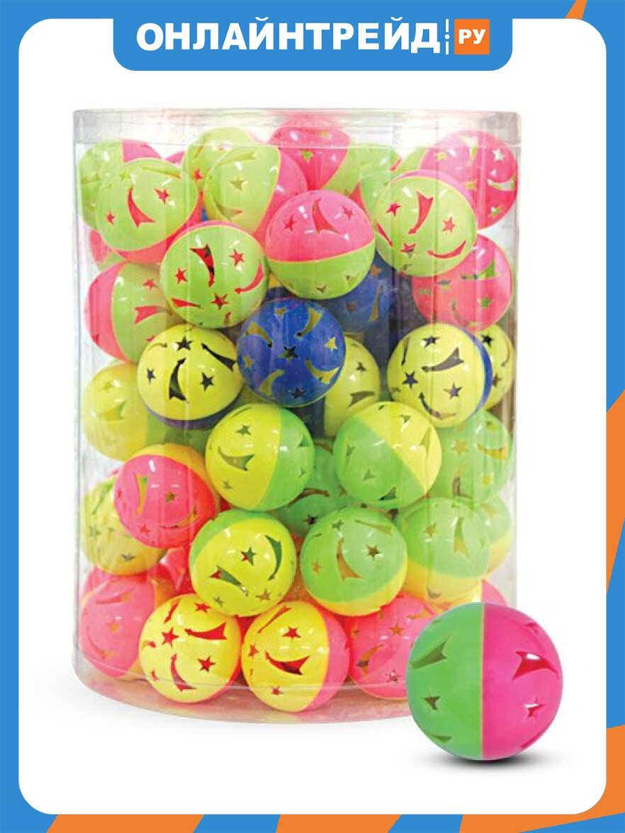Игрушка для кошек Triol "Мяч-погремушка", d40мм (туба 84шт.)
