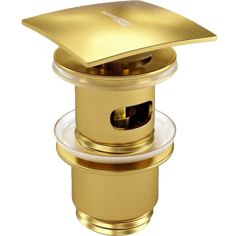 Донный клапан WasserKRAFT Aisch A165 click-clack, золото