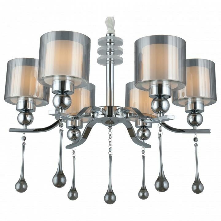 Люстра Omnilux Giarre OML-56003-06 цвет плафона подвески Белый, Коричневый, цвет арматуры Хром
