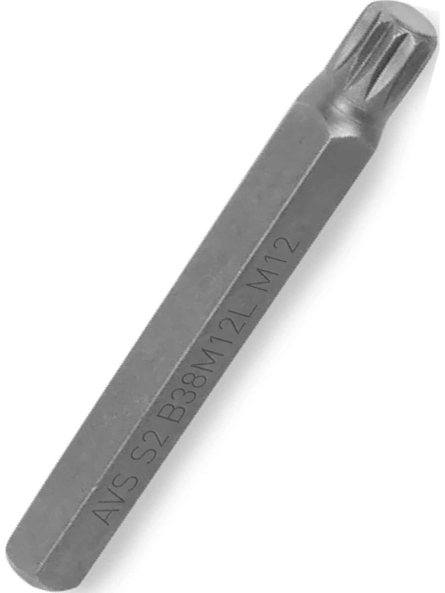 Вставка 3/8" SPLINE M12, длина 75 мм AVS B38M12L