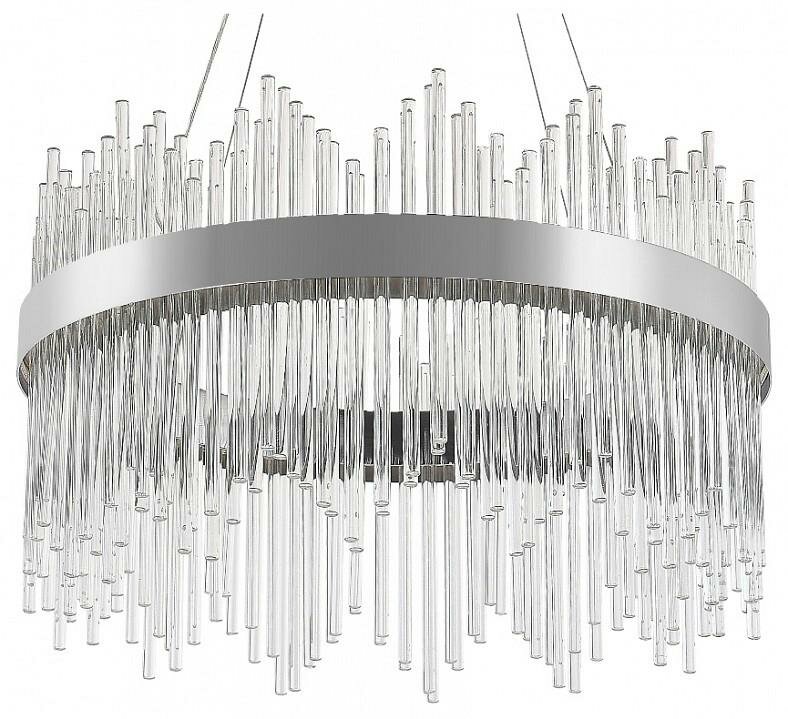 Подвесной светильник Natali Kovaltseva Smart Нимбы LED LAMPS 81261 цвет плафона подвески Прозрачный, цвет арматуры Хром