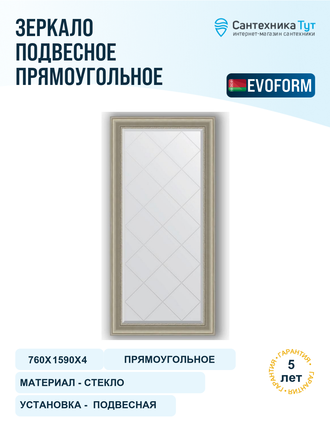Зеркало Evoform Exclusive-G 159х76 Хамелеон