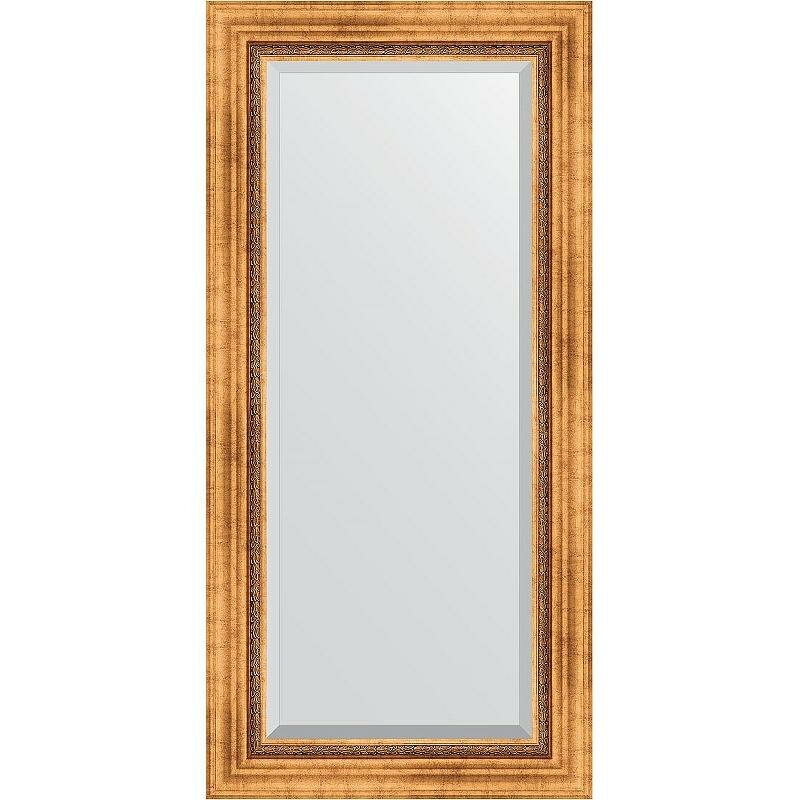 Зеркало Evoform Exclusive 116х56 BY 3490 с фацетом в багетной раме - Римское золото 88 мм