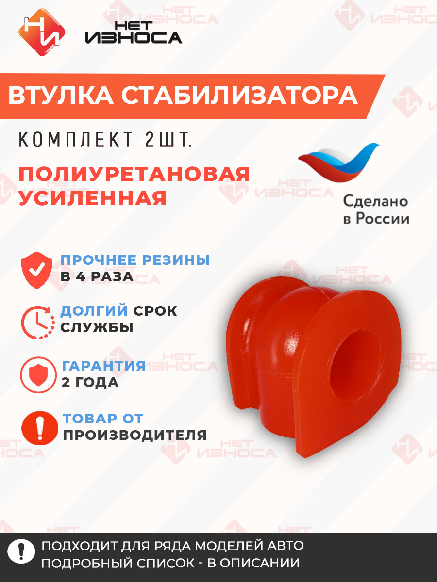 Втулка стабилизатора полиуретановая усиленная NB645-2 FR, ACCORD 4D, TORNEO D 24,2 mm