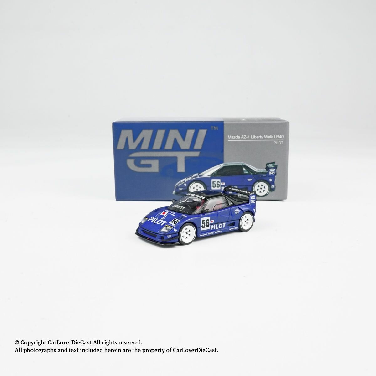 MINIGT 1:64 Mazda AZ-1 Liberty Walk LB40 PILOT MGT01047-CH отлитая под давлением модель гоночного автомобиля Игрушки