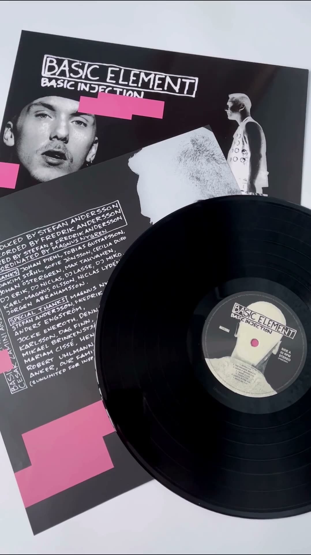 Виниловая пластинка Basic Element - "Basic Injection" (1994/2023) (Limited Pink Vinyl) — фото 1