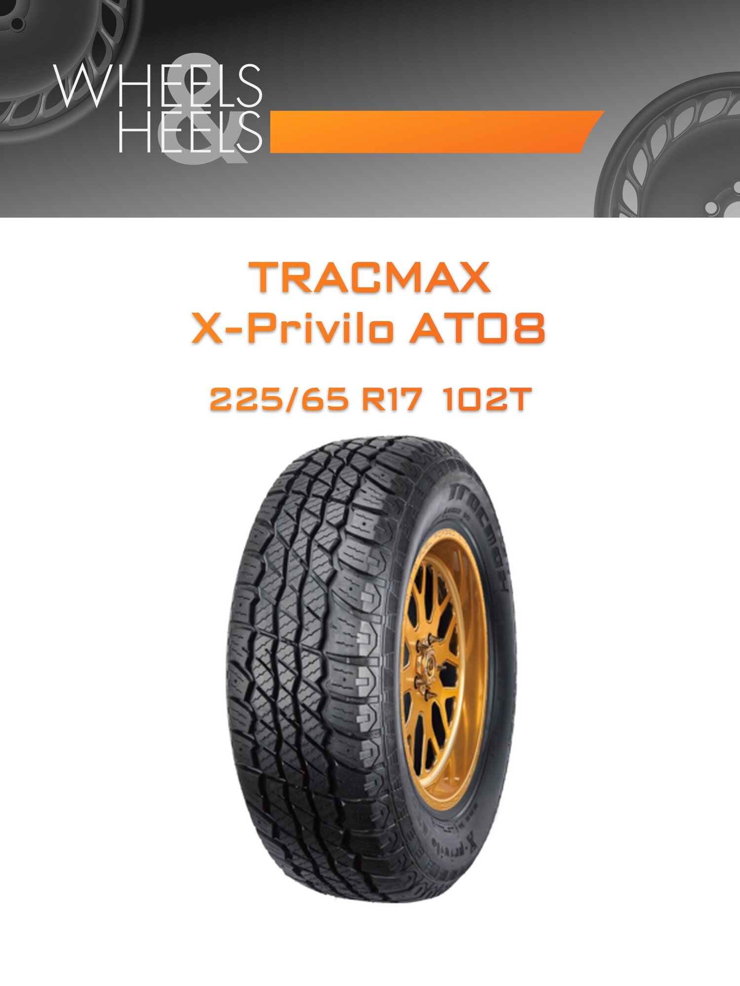 Шина автомобильная Tracmax X-Privilo AT08 AT 225/65 R17 102T SUMMER, летняя, универсальная