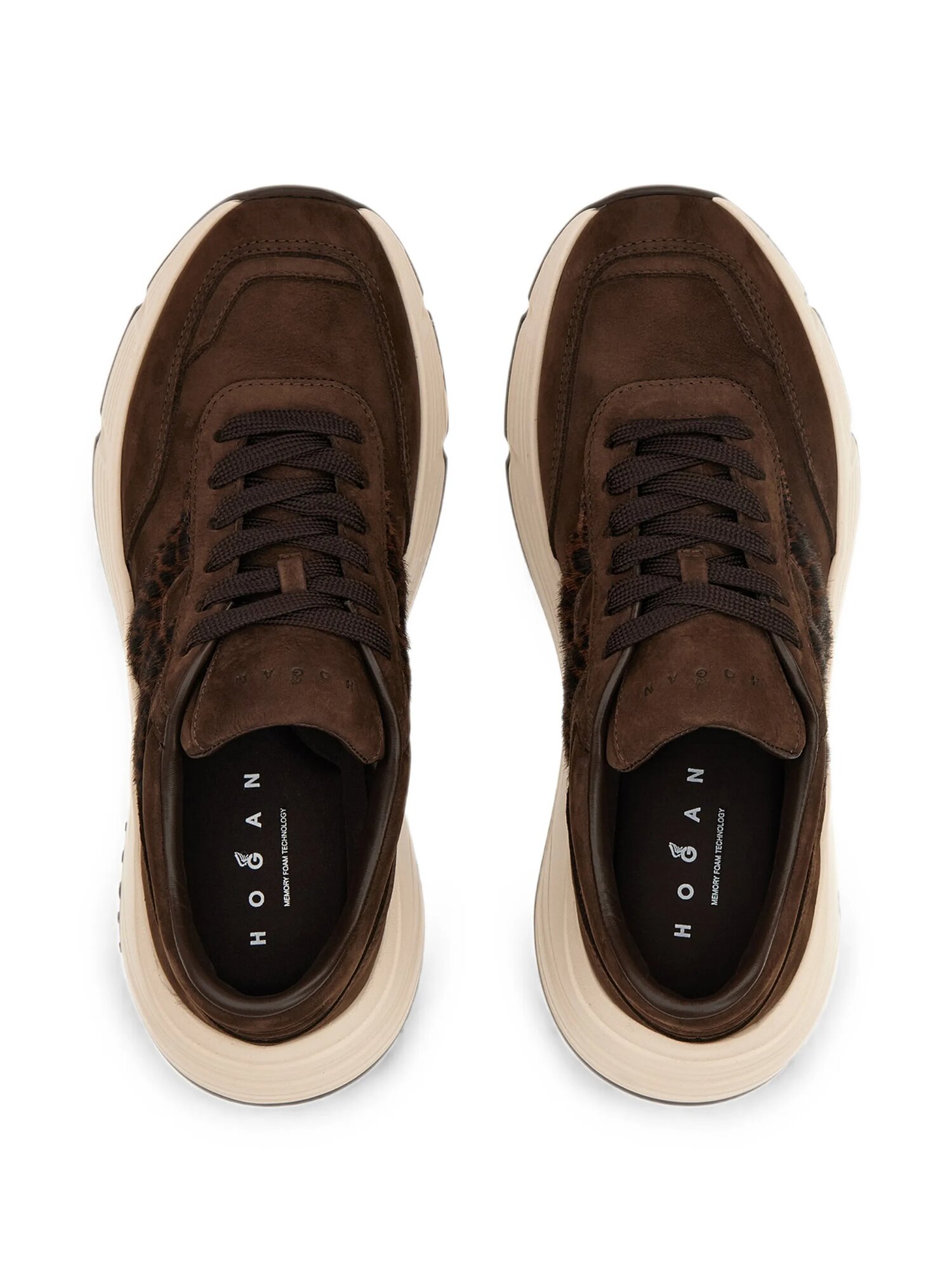 Кроссовки Hogan Hi-Fi, размер 39 EU, коричневый/серый/оранжевый — фото 1