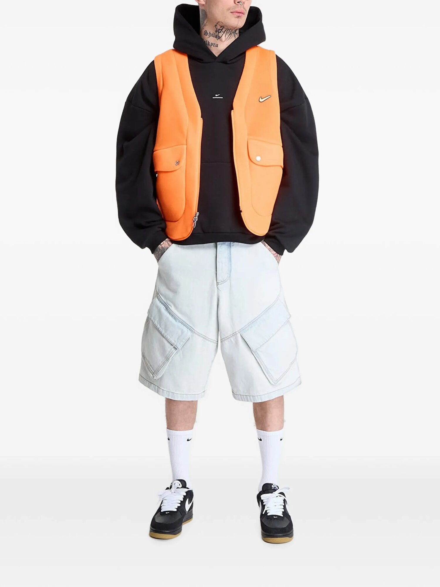 Пальто NIKE Project F.R.O.G, размер M, зеленый/оранжевый — фото 1