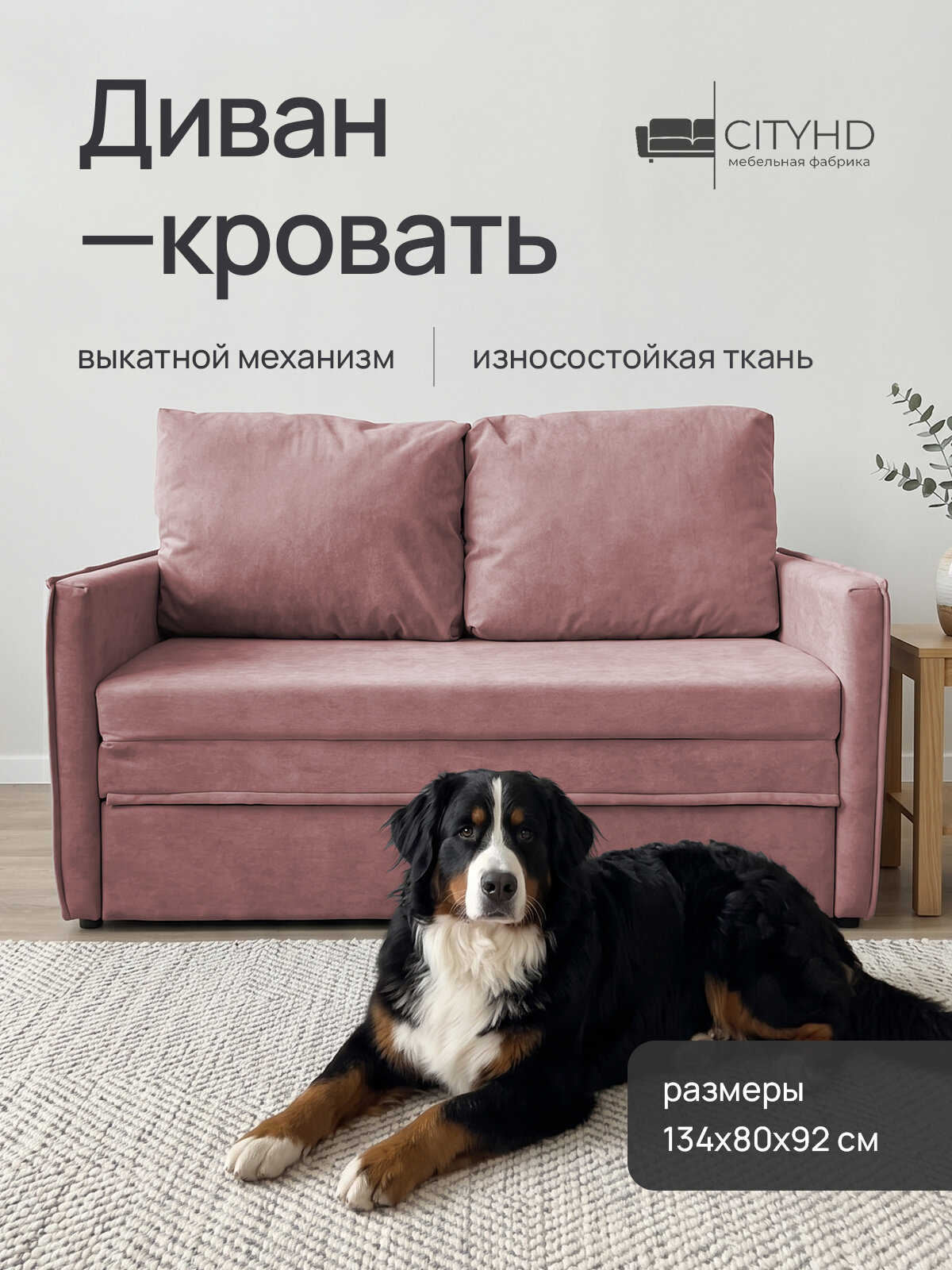 Диван - кровать Бонн с ортопедическим основанием, механизм выкатной, 133 х 78 х 85 см