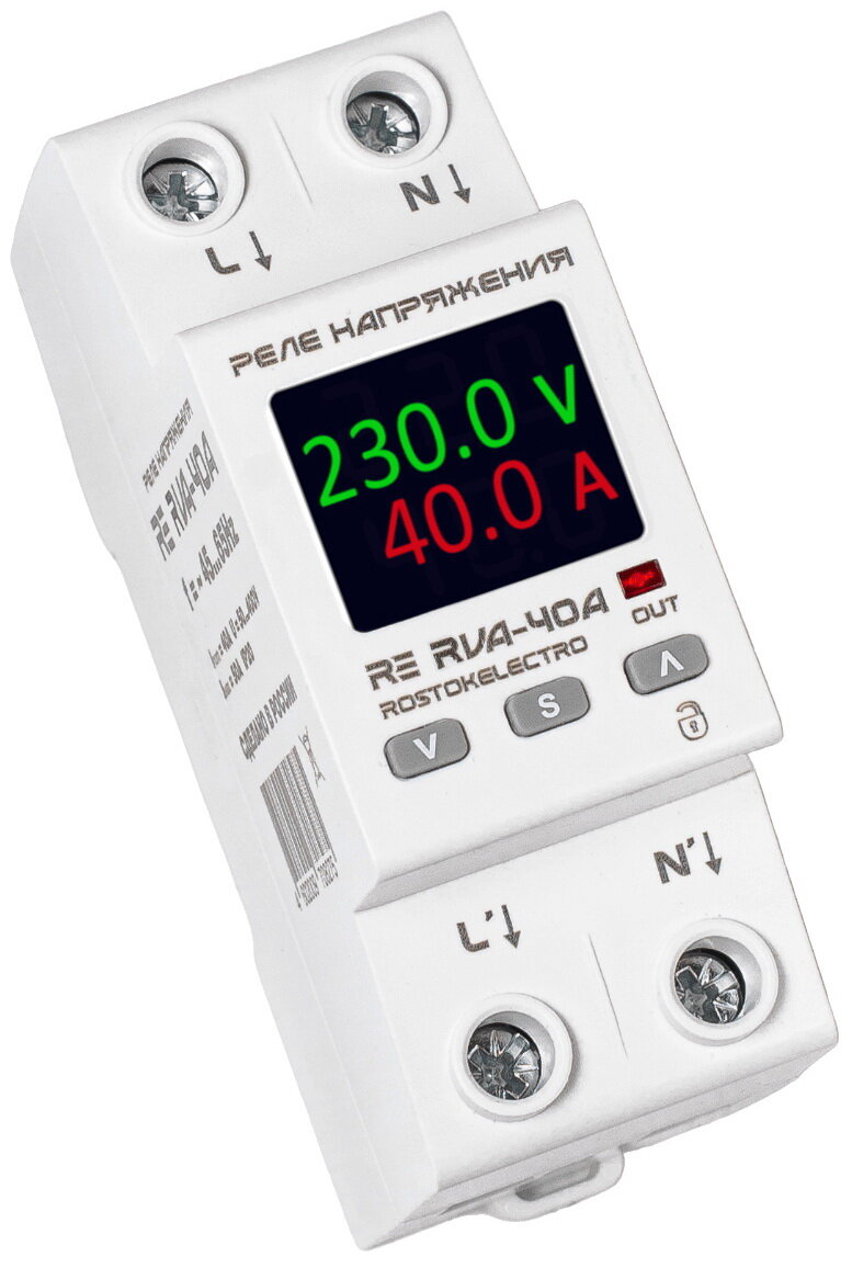 Реле напряжения RE RVA-40A