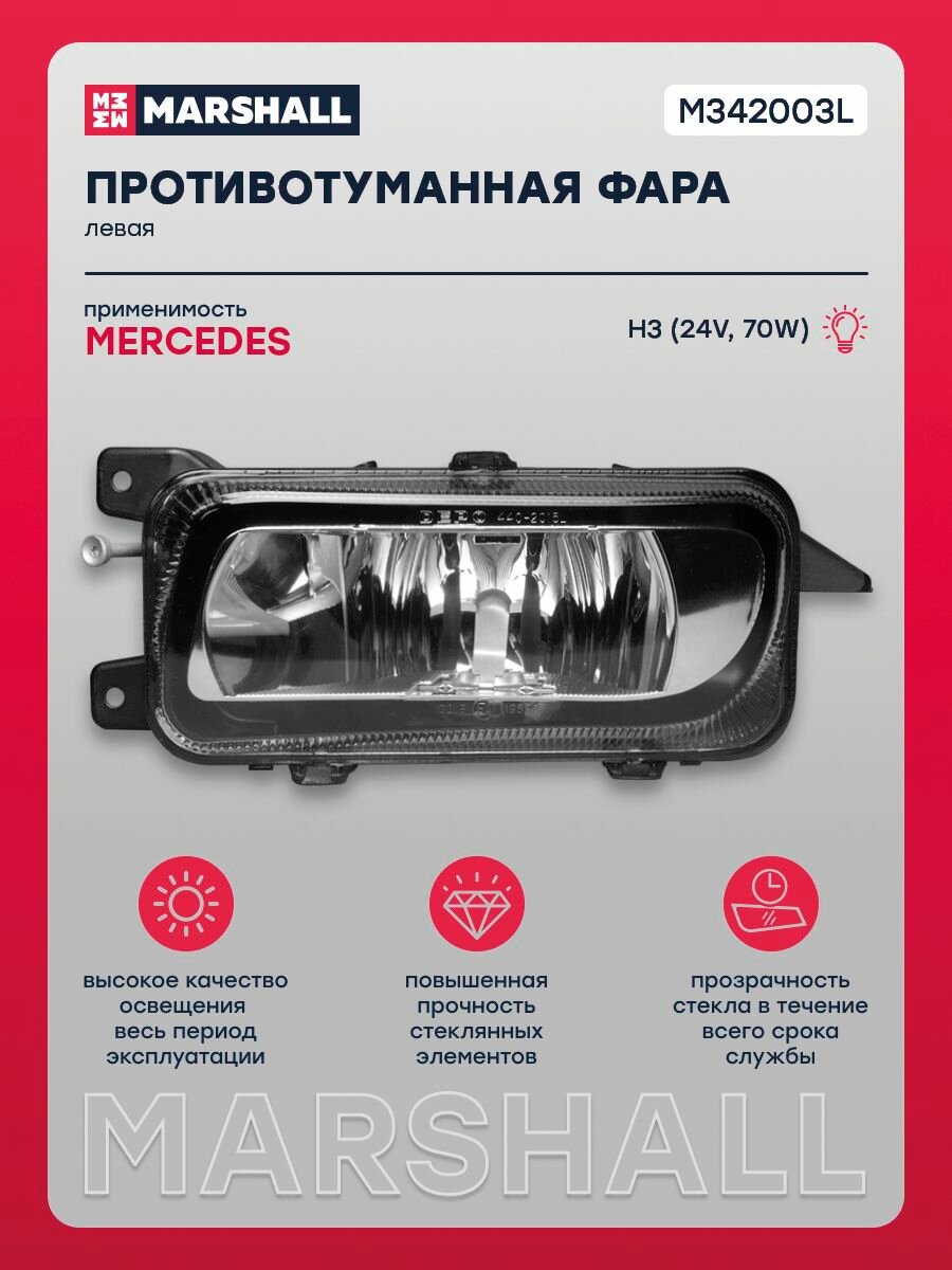 Противотуманная фара левая MERCEDES