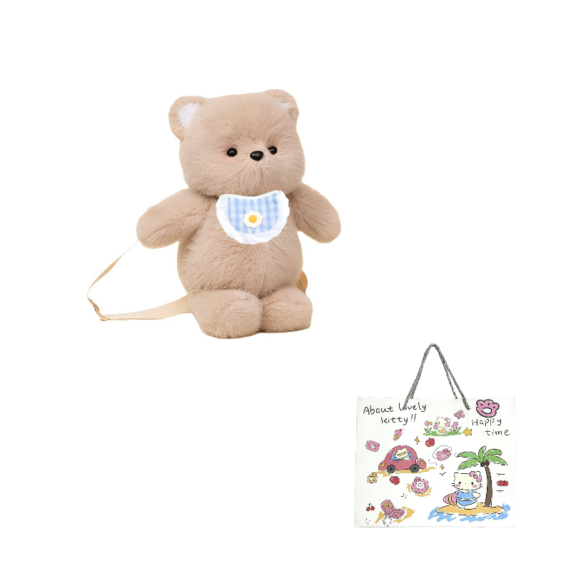 Куклы унисекс HEDIE Бегущий Мишка, 50CM EU, [Back Style]Bear That Can Run+Yellow Bib