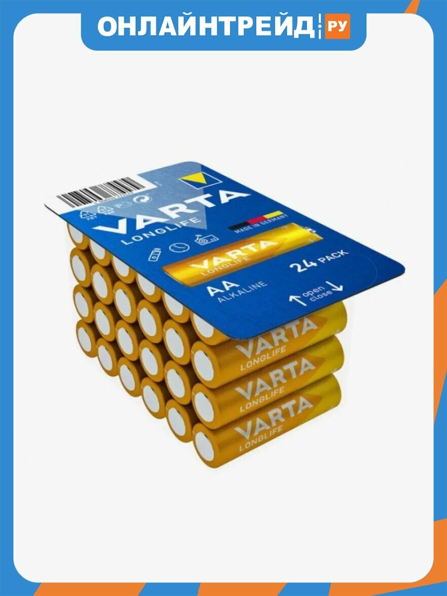 Элемент питания Varta Longlife LR6 AA бл 24