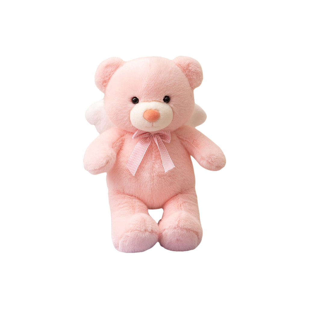 Плюшевые игрушки унисекс MDH Медведь Слон Успокаивающие Куклы, 33CM EU, Angel Bear Pink