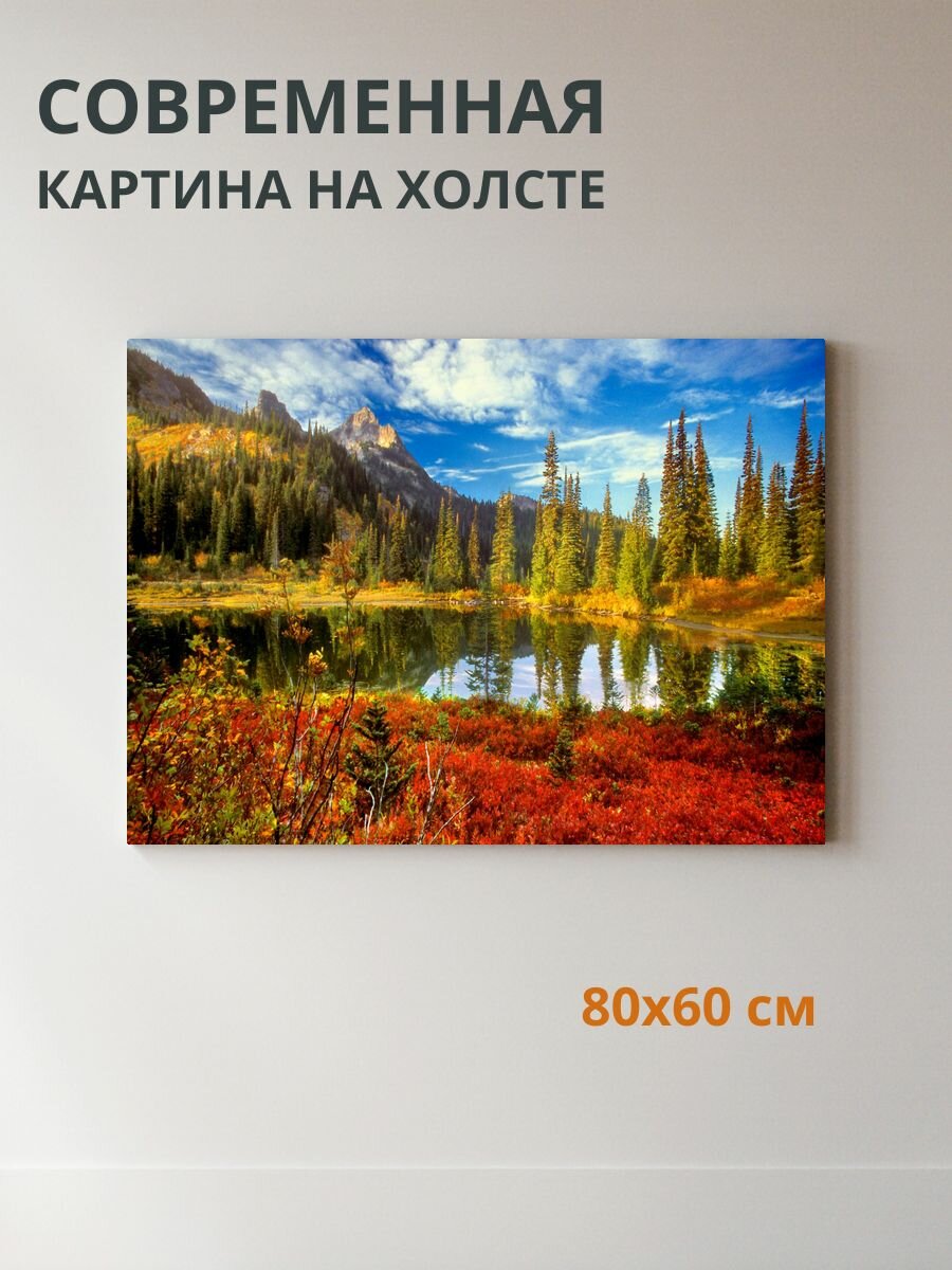 Картина на холсте Горы 80x60 см